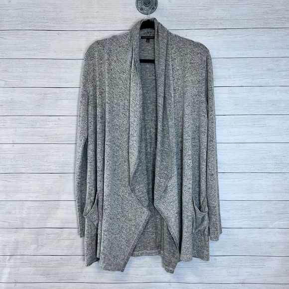 Staccato | Sweaters | Staccatodrapey Open Front Pockets Marled Gray ...